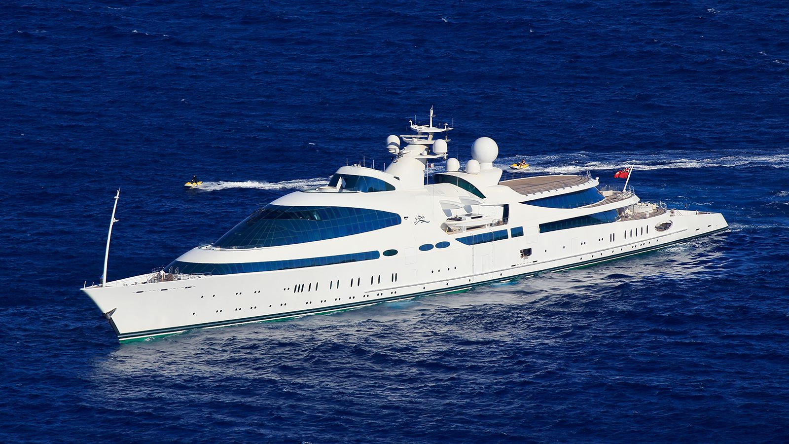 First photos of dolphin-inspired superyacht Yas underway